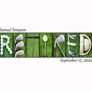 Personalized Golf Retirement Guest Book Alternative Guest Book Sign In ...