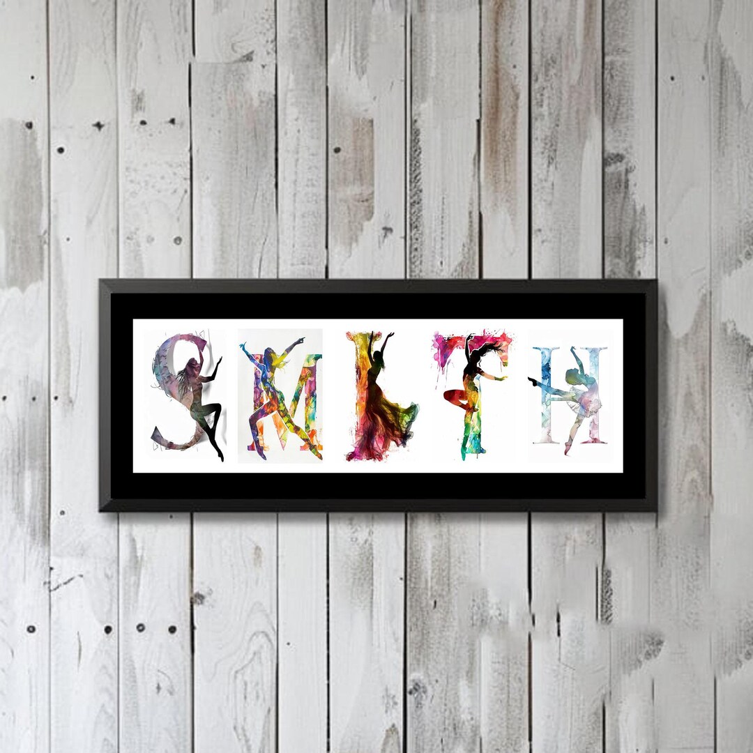 Personalized Ballet Dancer Name Art Sign: Girls Room Decor - Etsy