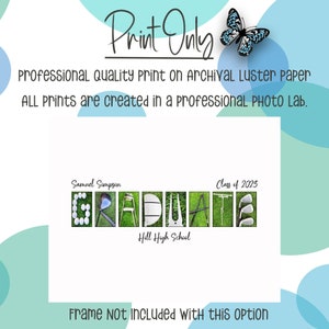 Personalized Golf Graduation Unique Alternative Guestbook, Graduation ...