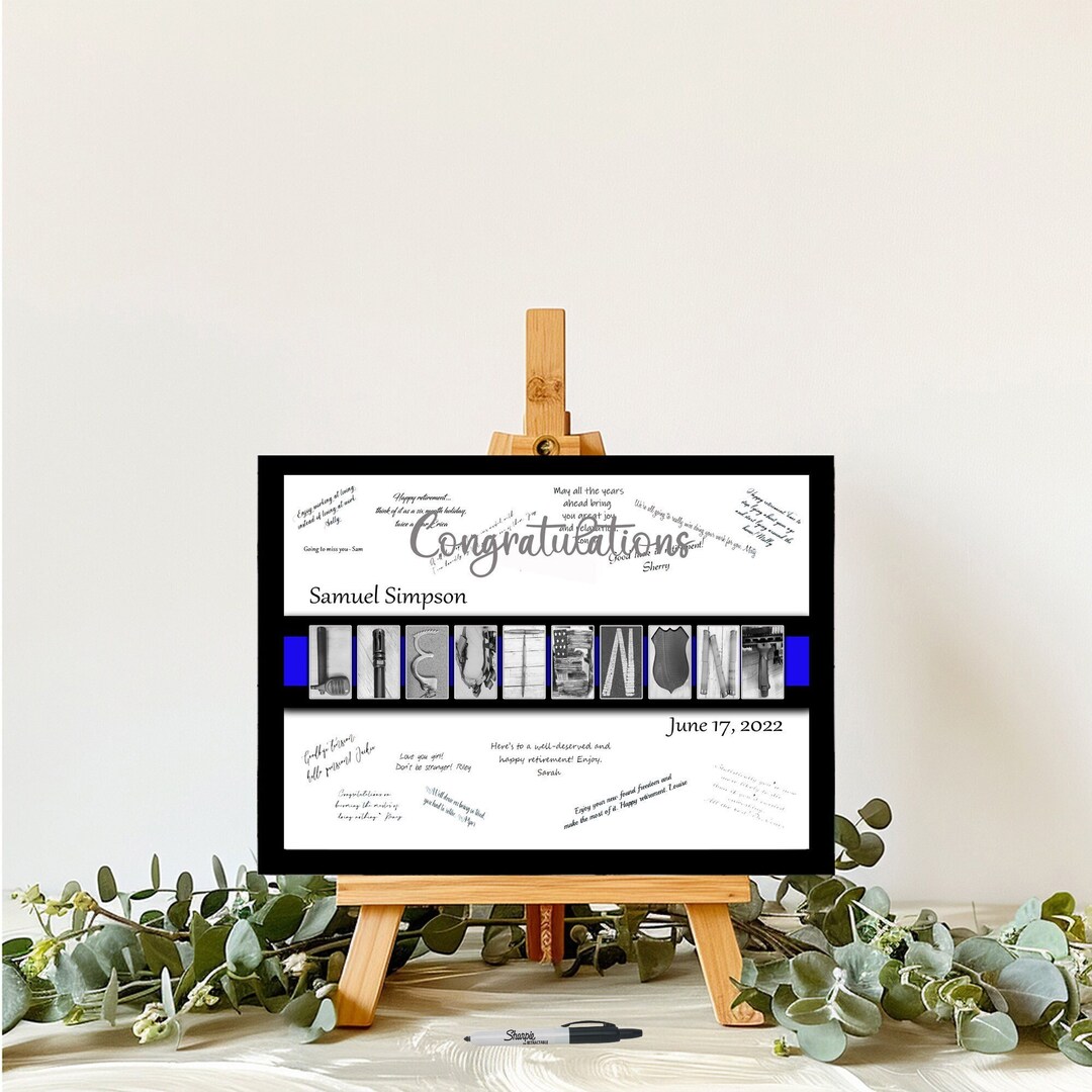 Police Officer Lieutenant Congratulations Unique Alternative Guestbook ...