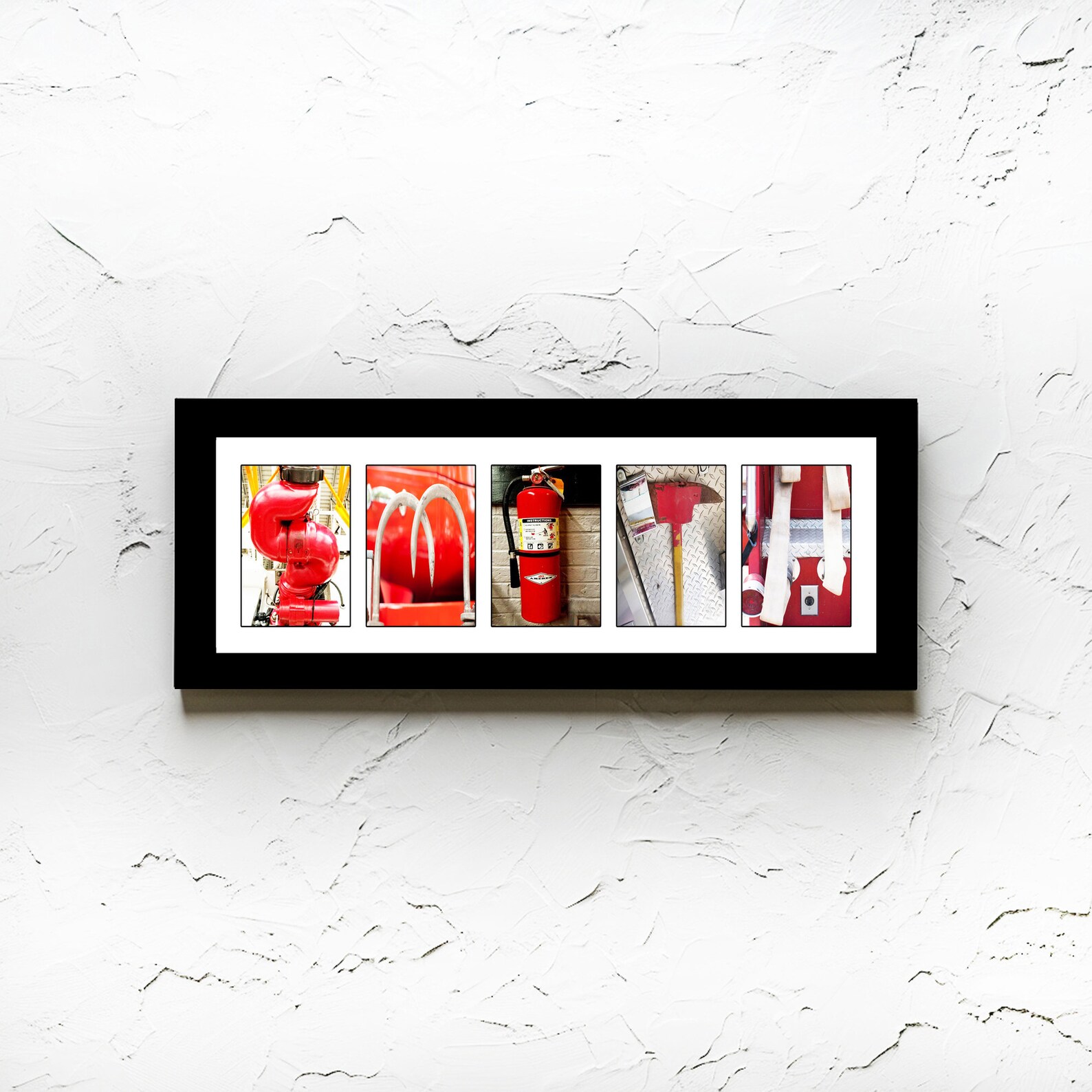 Personalized Family Name Firefighter Letter Photography Framed Sign ...