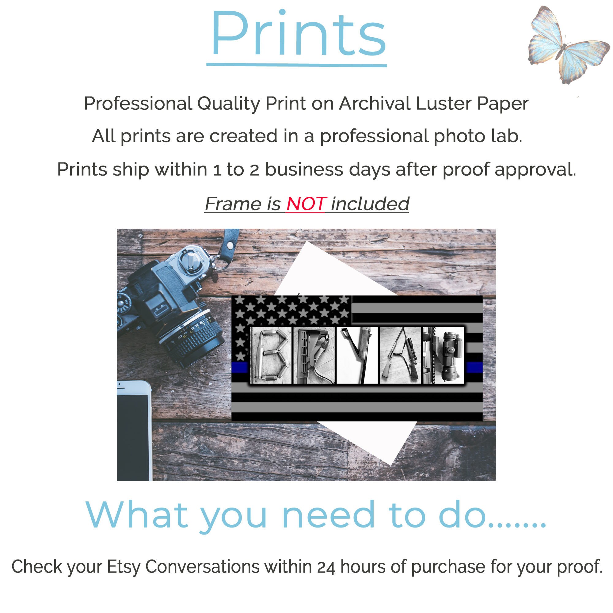 Police Officer Personalized Name Thin Blue Line Sign 10x20 - Etsy