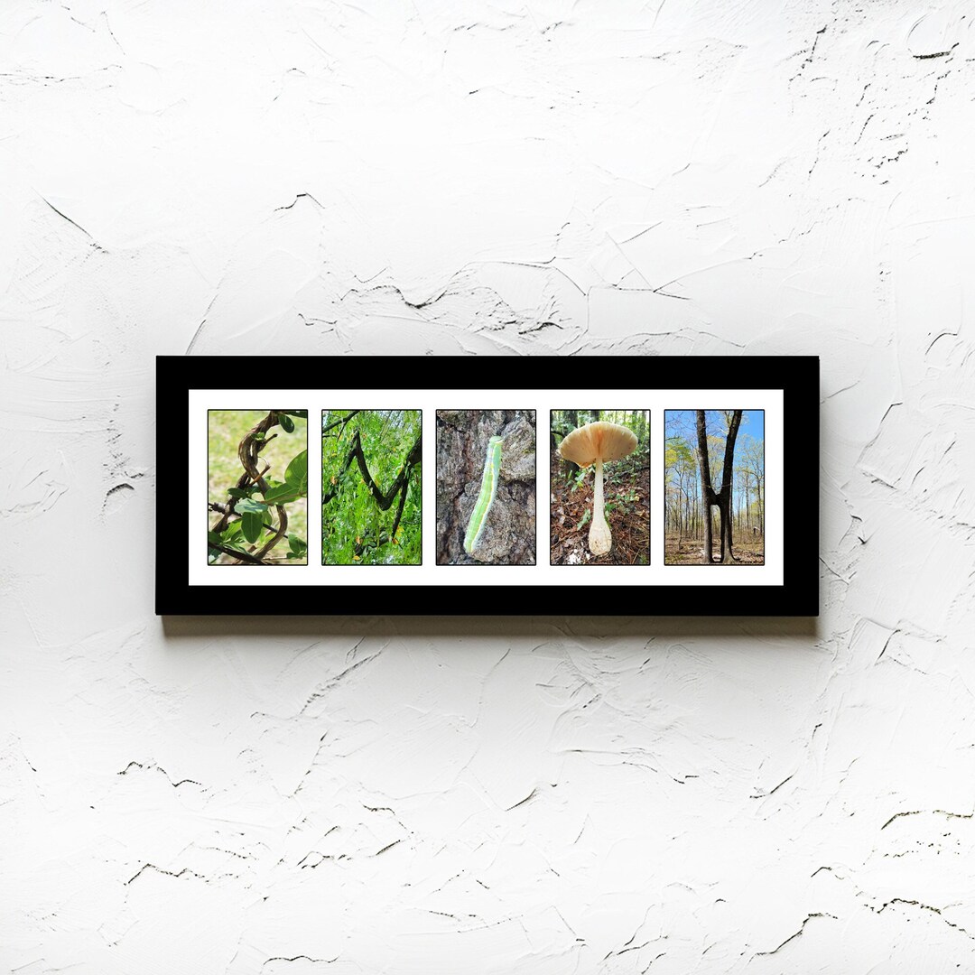 Personalized Name Botanical Print Alphabet Photography, Nature Wall Art ...