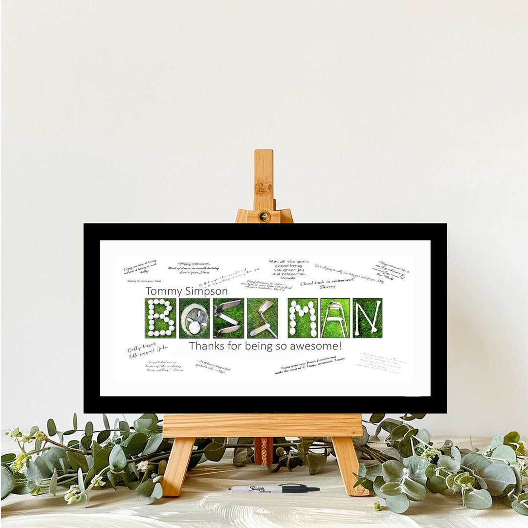 Personalized Golf Boss Man Appreciation Card Alternative, Boss's Day ...