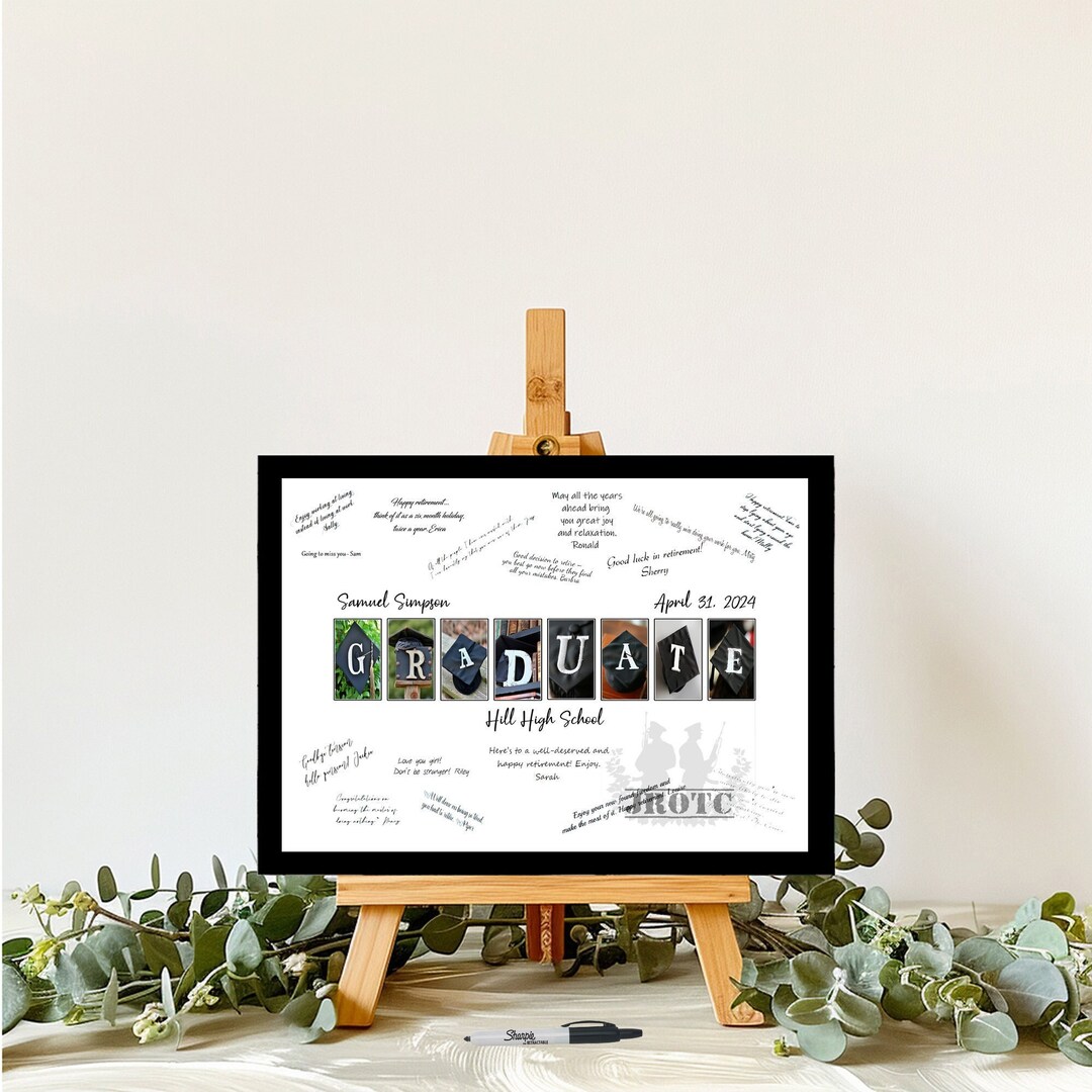 Personalized JROTC Graduation Unique Alternative Guestbook, Graduation ...