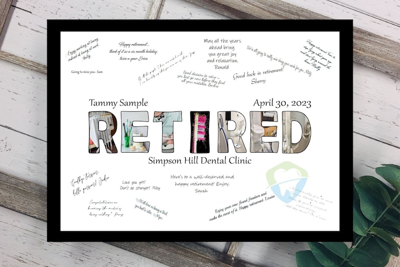 Personalized Retired Dentist Guest Book Alternative: Retirement Party ...