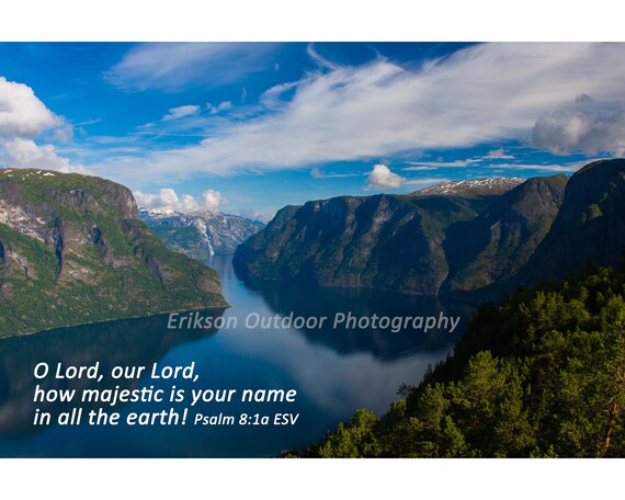 Psalm 8:1a Scripture Wall Art Greeting/note Card Peel & | Etsy