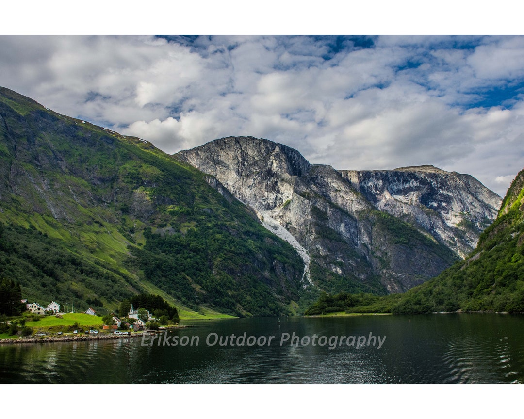 Village in the Narrowfjord | Norway | Greeting/note Card, Matted Print ...