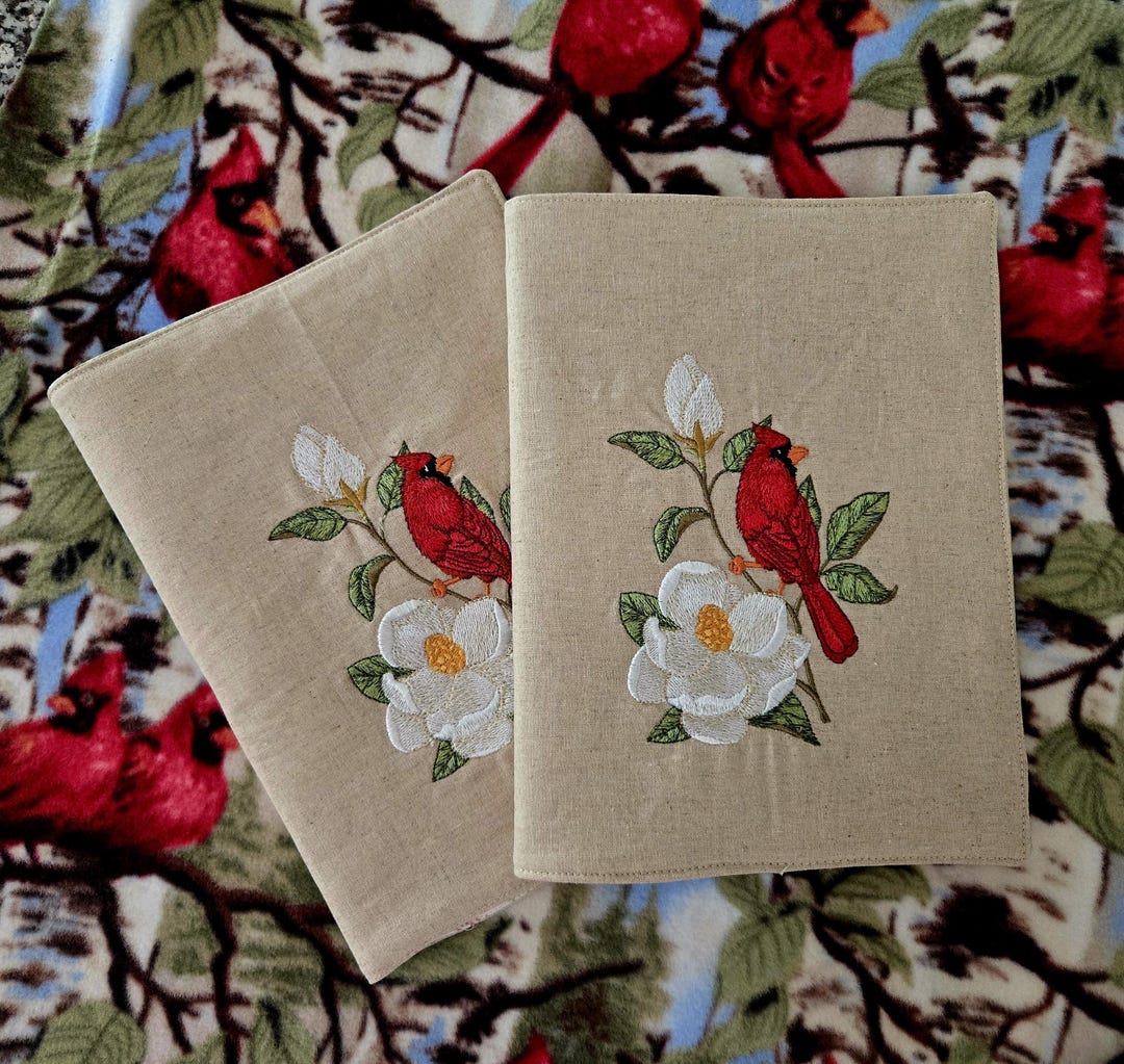 Embroidery Cardinal Comp. Book Cover - Etsy