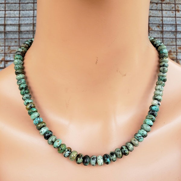 Green Turquoise Necklace - Etsy