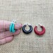 Large Colored Hoops Large Shiny Red Black Turquoise Hoop - Etsy