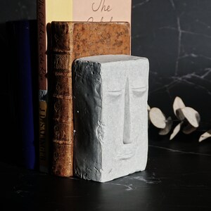 Abstract Concrete Bookend Contemporary Piece of Art Shelf Decor Face - Etsy