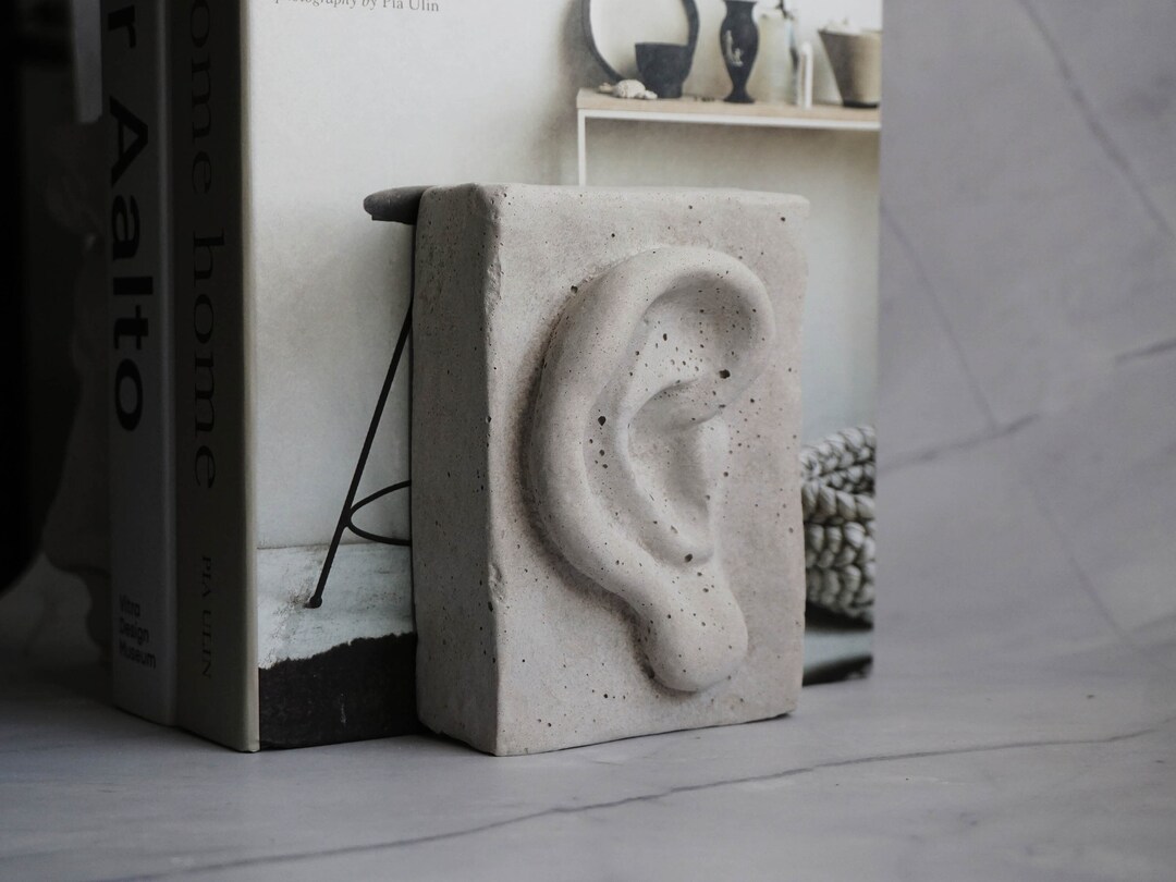 Concrete Bookend Abstract Sculpture Ornament Shelf Decor - Etsy