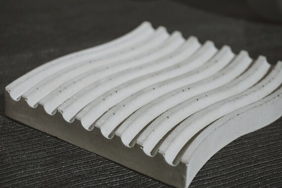 Home & Living Ripple Design Concrete Wave Coaster Industrial Minimal ...