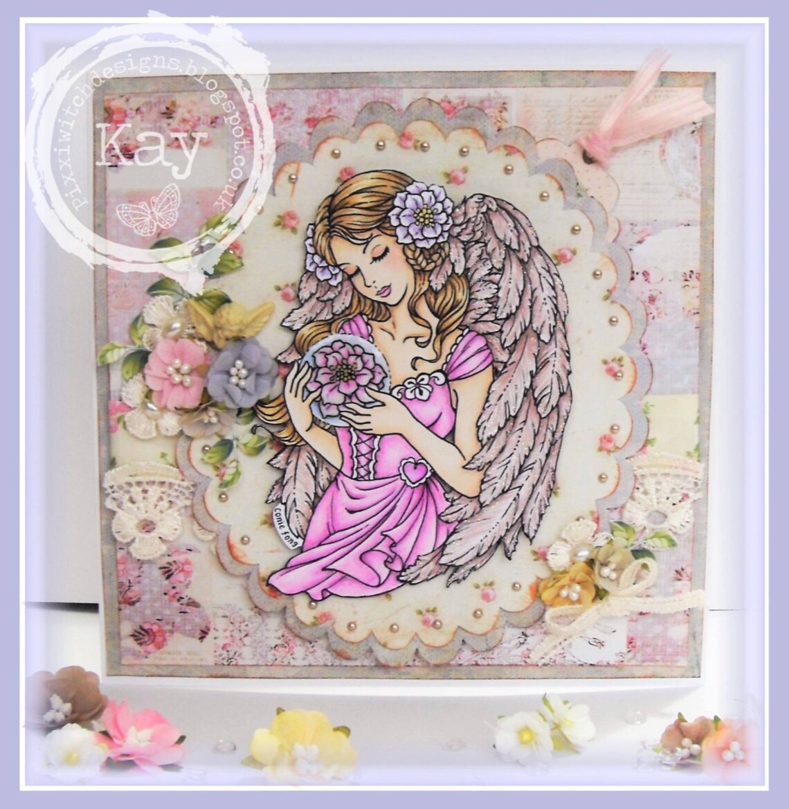 Digital Stamp Digi Stamp Digistamp Angel of Christmas Stars | Etsy