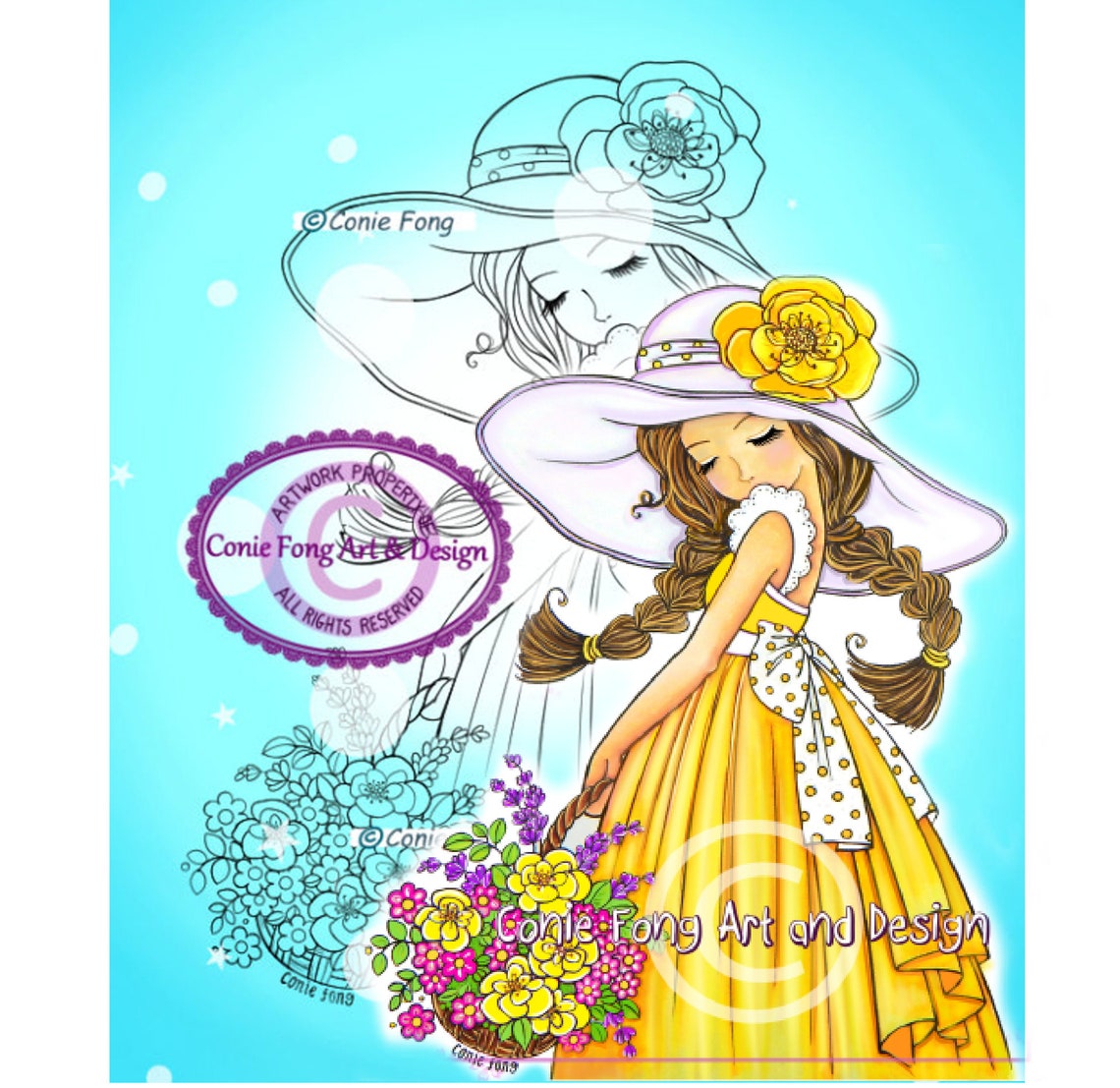 Digital Stamp, Digi Stamp, Digistamp, Lavender's Blue by Conie Fong ...