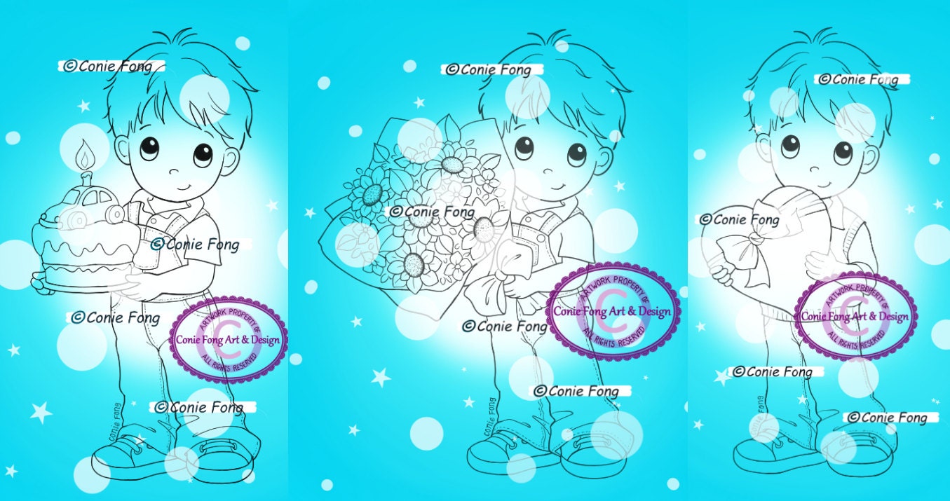 Digital Stamp Digi Stamp Digistamp Birthday Benny I Love | Etsy