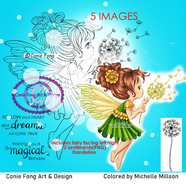 Fairy Digi Stamps - Etsy