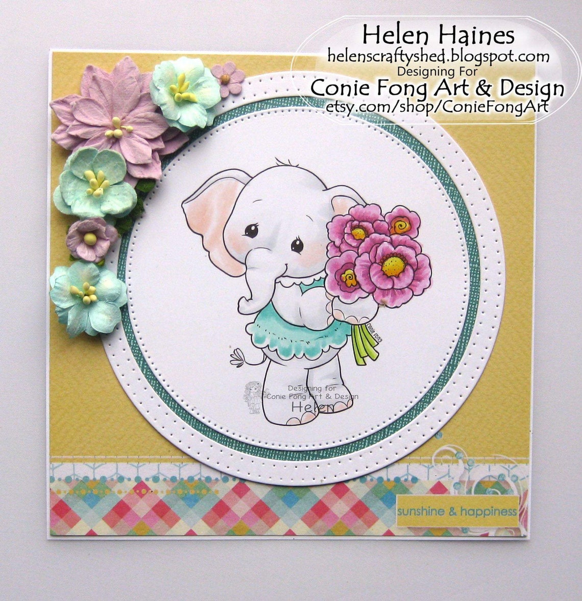 Digital Stamp Digi Stamp Digistamp Ellie Bouquet by Conie - Etsy