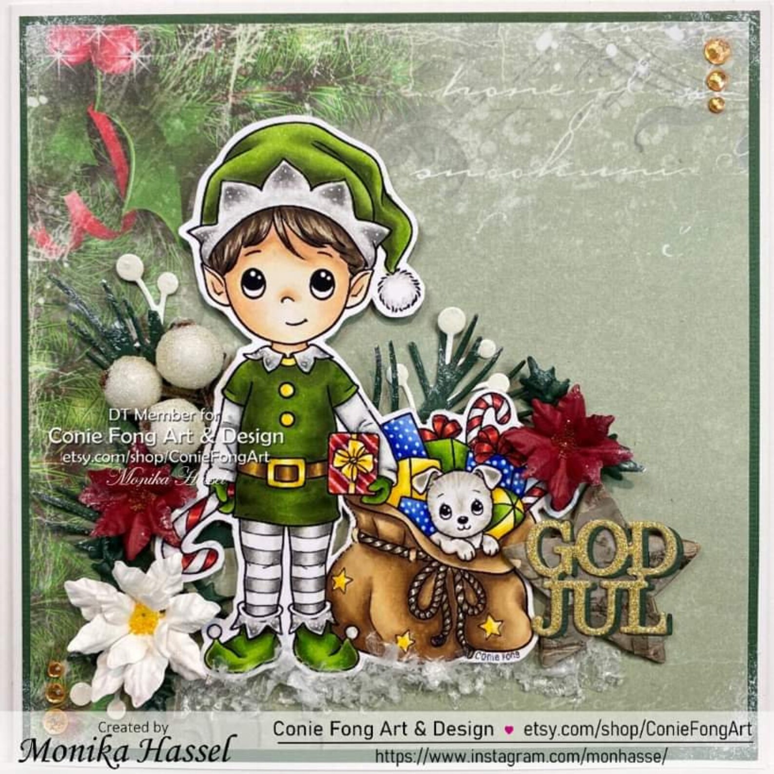 Digital Stamp, Digi Stamp, Digistamp, Santa's Little Helper Bundle by ...