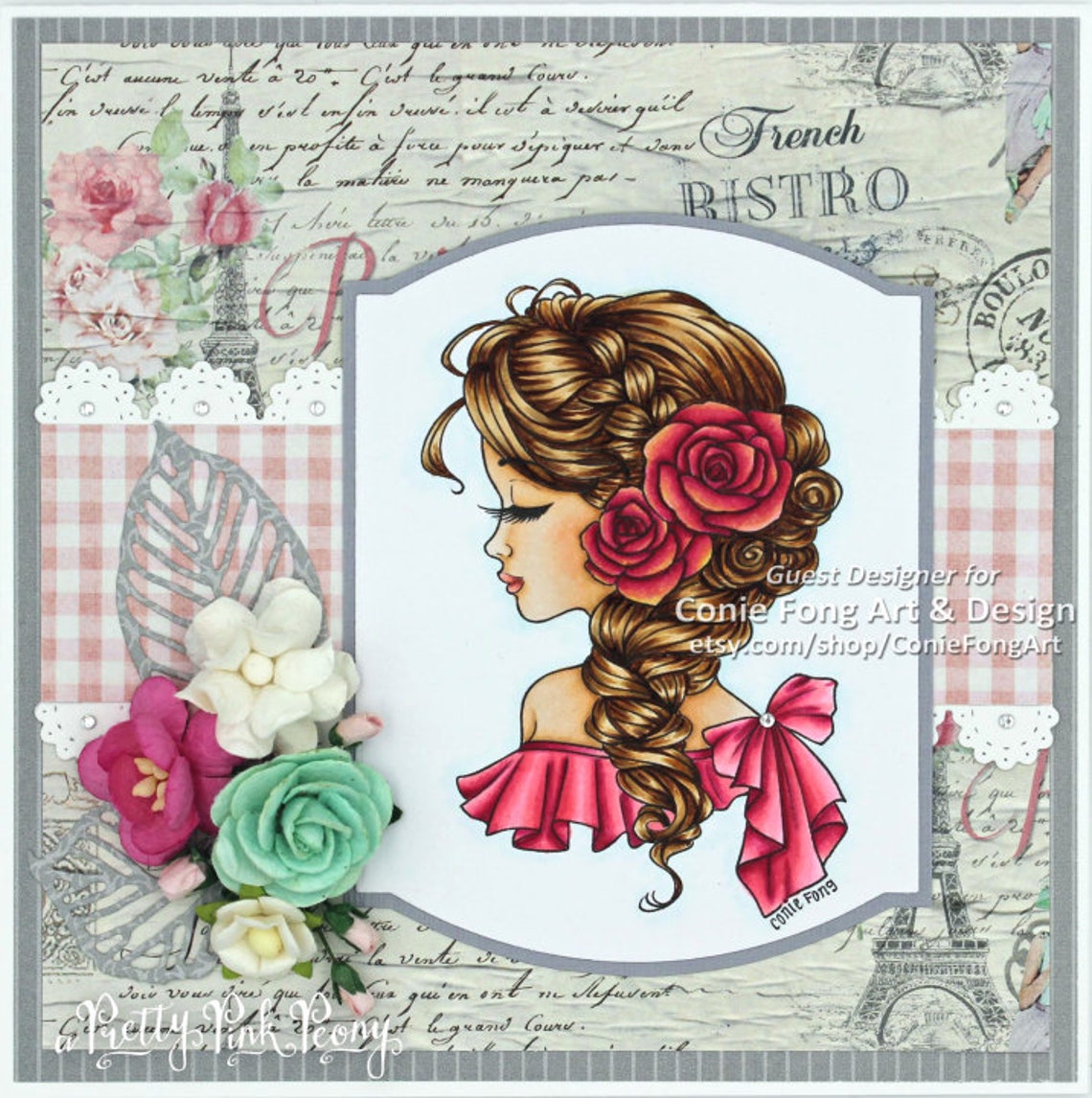 Digital Stamp Digi Stamp Digistamp Bella Rose by Conie - Etsy UK