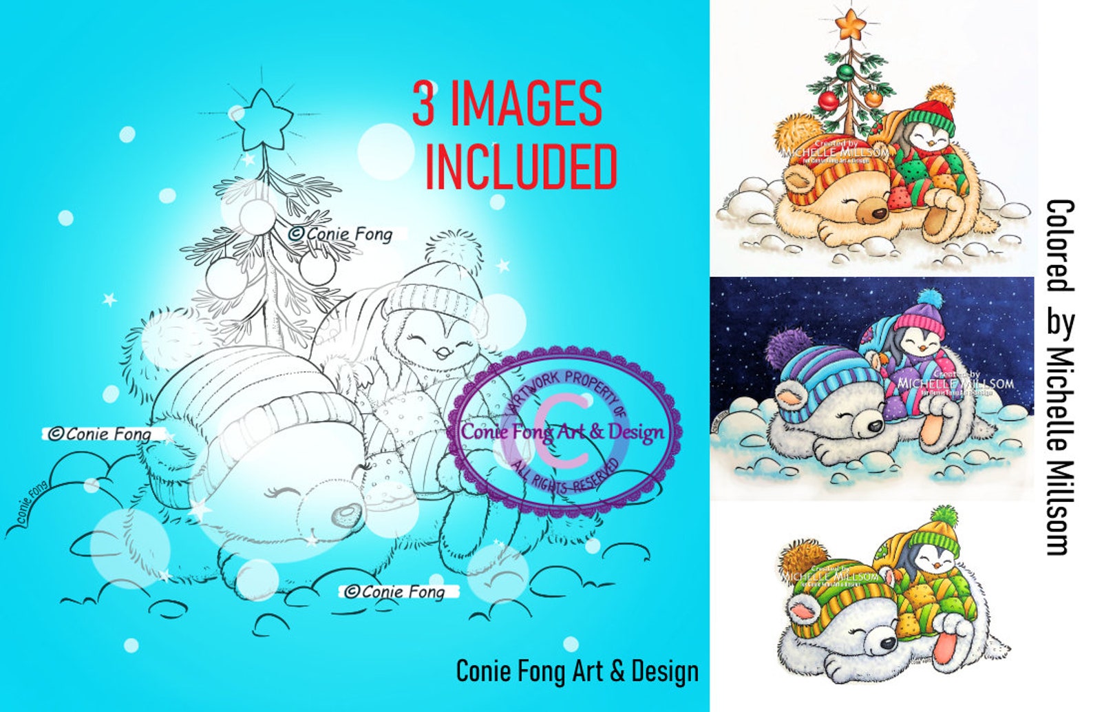 Digital Stamp, Digi Stamp, Digistamp, Christmas Besties by Conie Fong ...