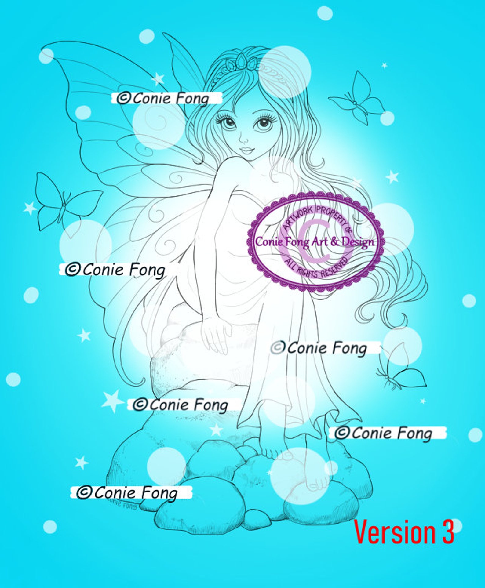 Kit and Clowder Digital Stamp, Digi Stamp, Digistamp, Crystal Fairy by ...
