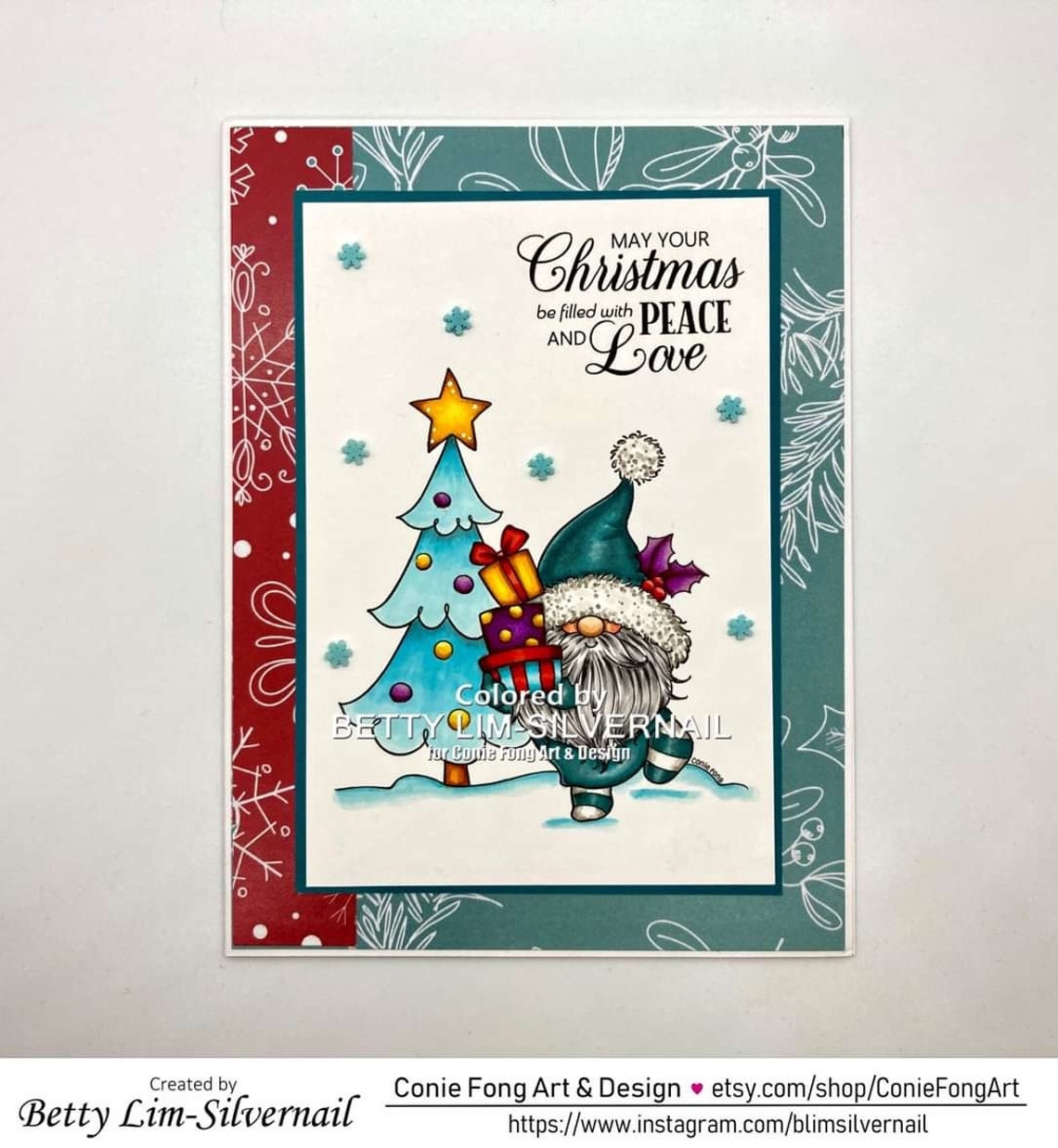 SALE Digital Stamp, Digi Stamp, Digistamp, Christmas Present Gnome and ...