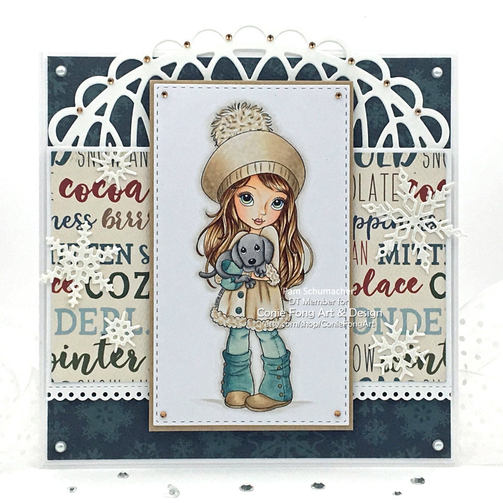 Digital Stamp, Digi Stamp, Digistamp, Puppy Cuddles by Conie Fong ...