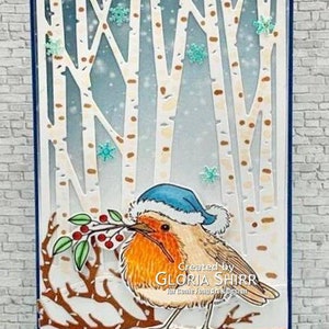 Digital Stamp, Digi Stamp, Digistamp, Red Robin With Berries by Conie ...