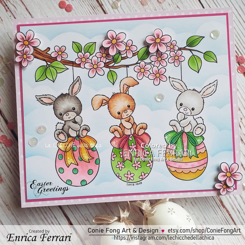 Digital Stamp Digi Stamp Digistamp Easter Bunny Trio Bundle - Etsy