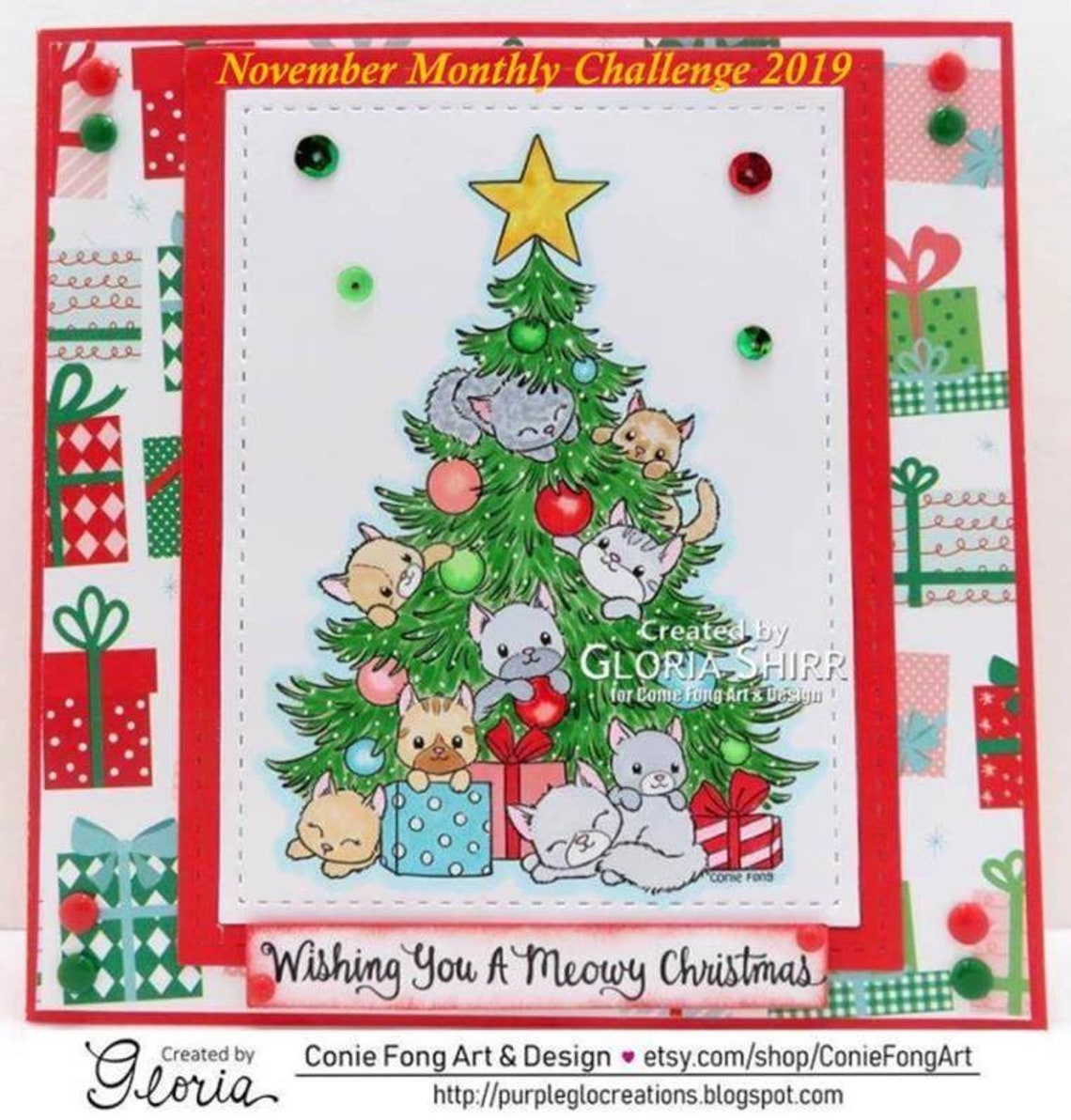 Digital Stamp Digi Stamp Digistamp Purrfect Christmas and - Etsy