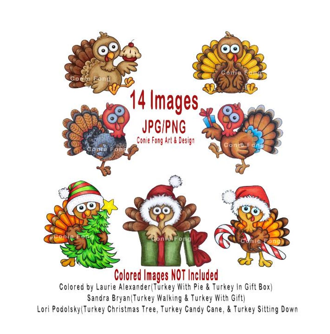 Digital Stamp, Digi Stamp, Digistamp, Turkey Bundle by Conie Fong ...