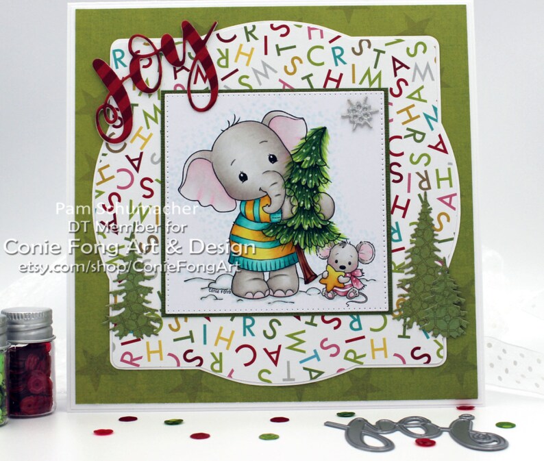 Digital Stamp, Digi Stamp, Digistamp, Ellie's Holiday Helper by Conie ...