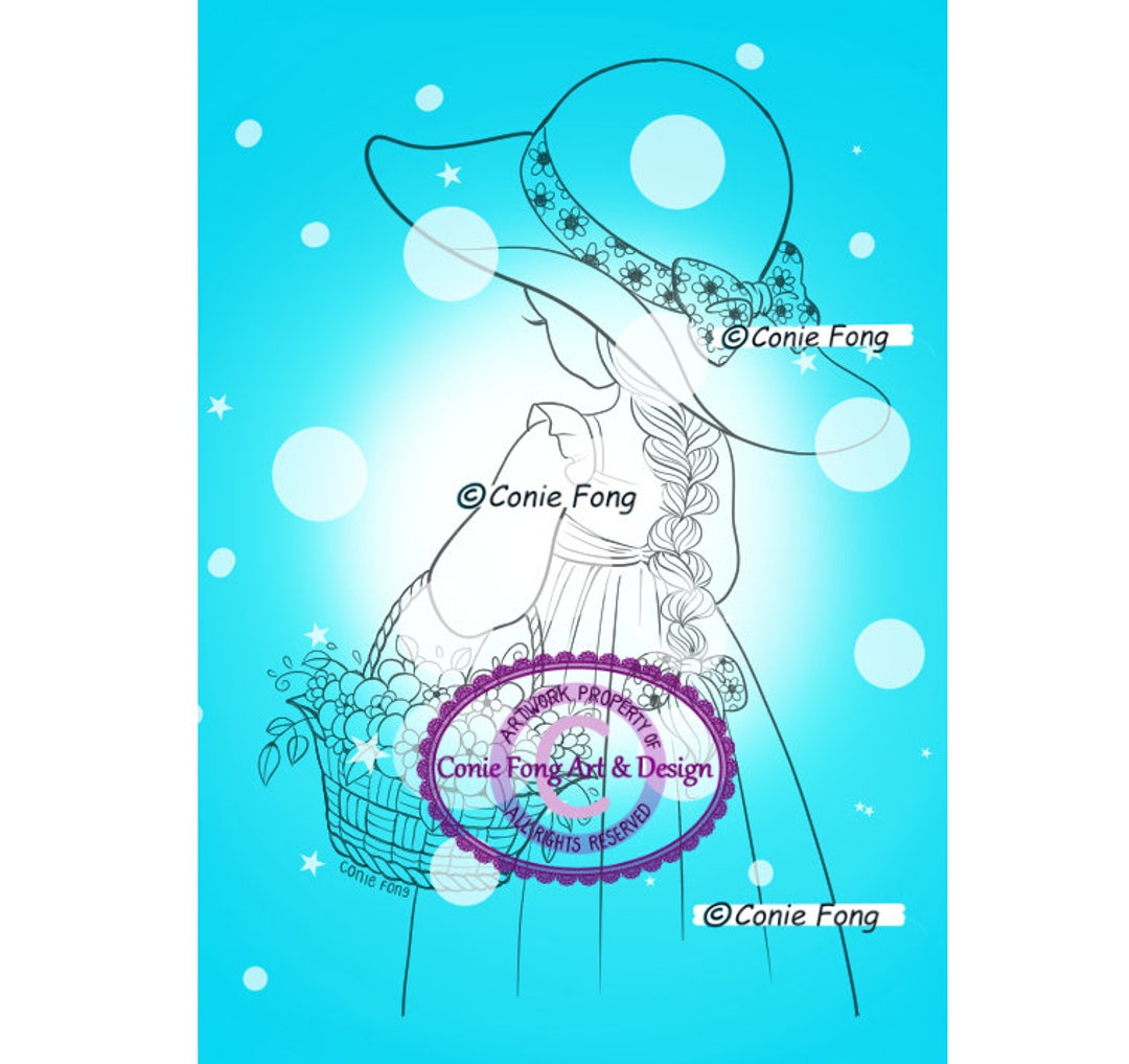 Digital Stamp, Digi Stamp, Digistamp, Spring Flowers by Conie Fong ...