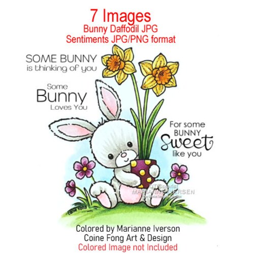 Digital Stamp Digi Stamp Digistamp Easter Bunny Trio Bundle - Etsy