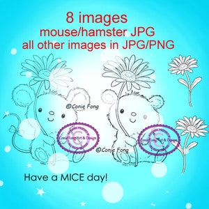 Digital Stamp, Digi Stamp, Digistamp, Daisy Mouse and Hailey Hamster ...