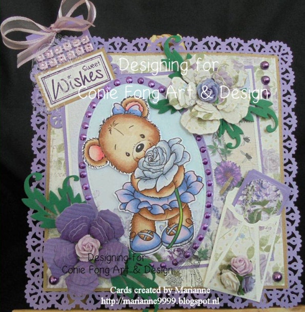 Digital Stamp Digi Stamp Digistamp Bella With Rose by Conie - Etsy UK