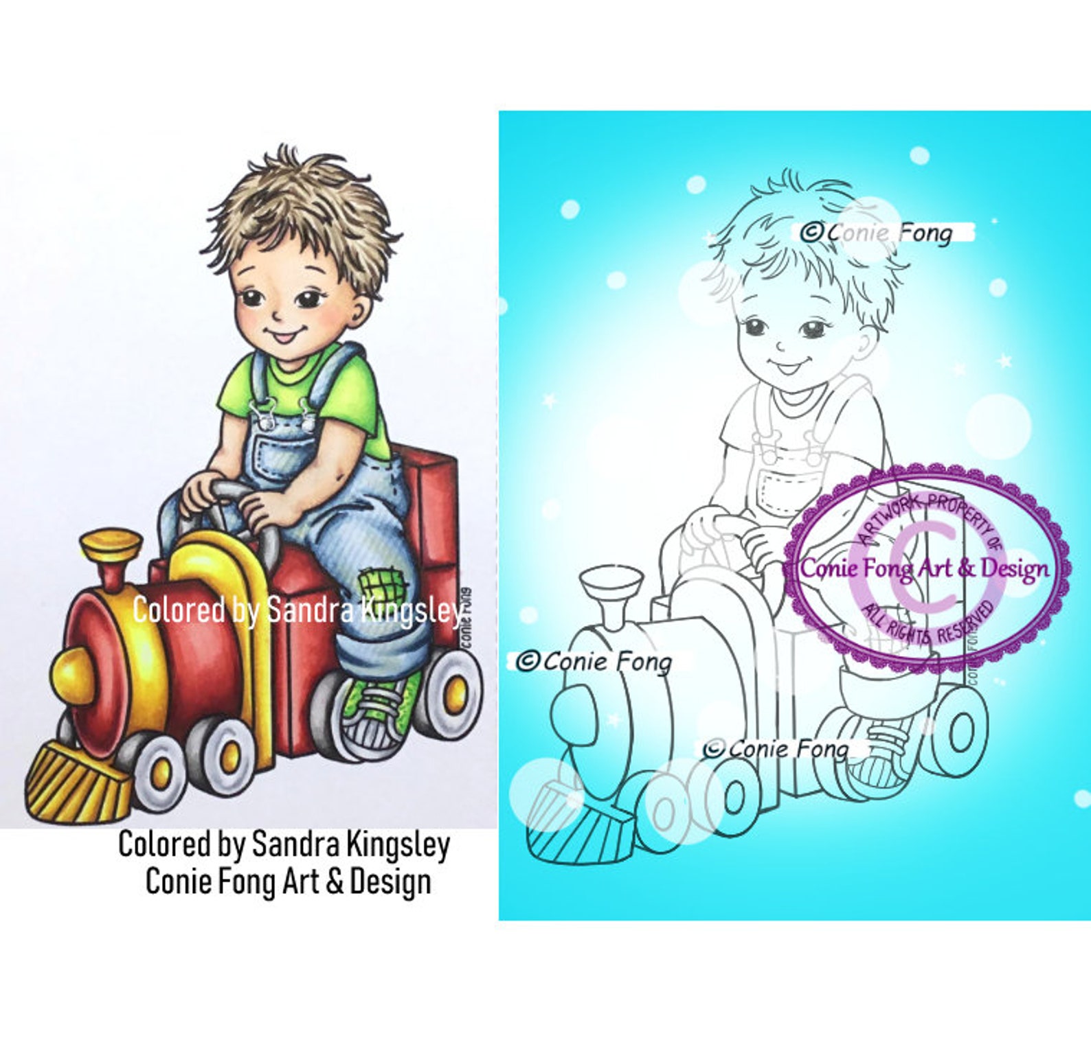 Digital Stamp Digi Stamp Digistamp Choo Choo Train by | Etsy