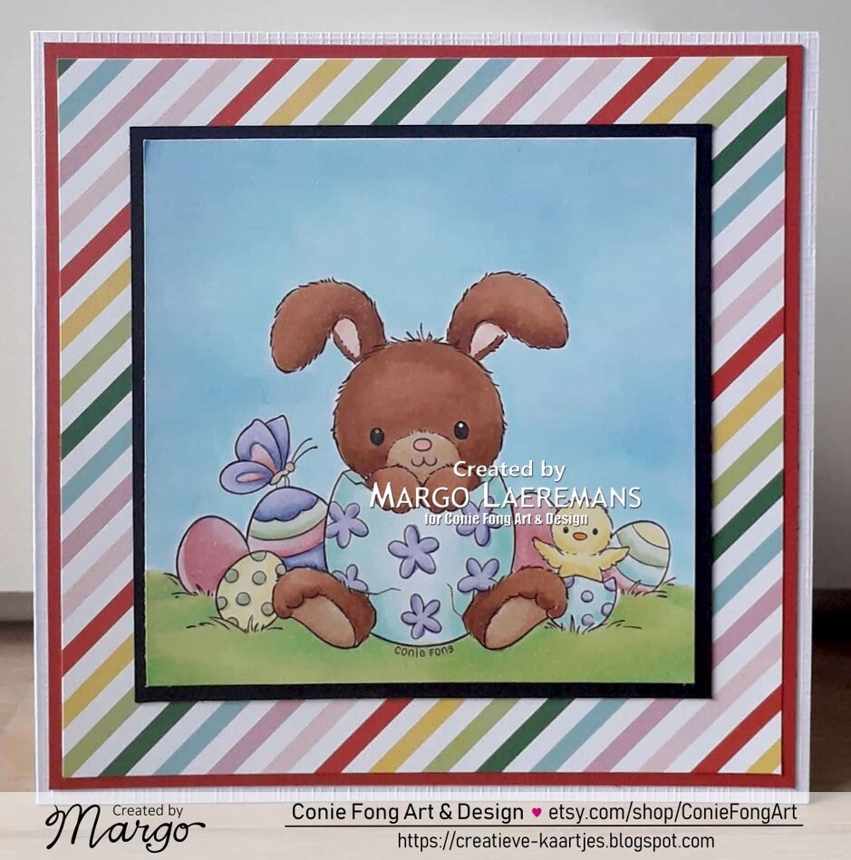 SALE Digital Stamp Digi Stamp Digistamp Easter Bunny Eggs | Etsy Canada