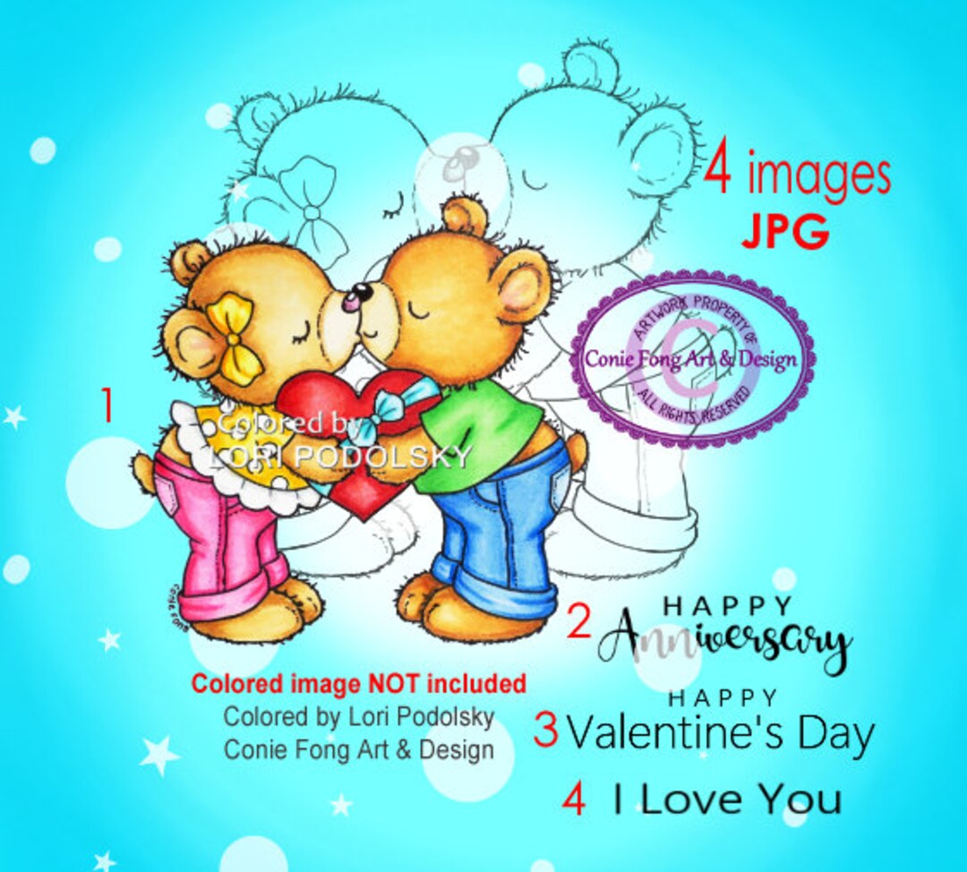 Digital Stamp, Digi Stamp, Digistamp, Bella and Benji Kiss Conie Fong ...