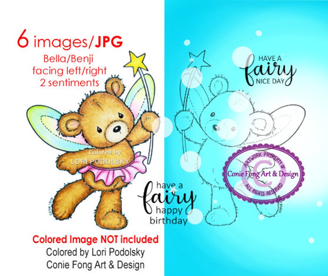 Digital Stamp, Digi Stamp, Digistamp, Bella Benji Fairy Bundle Conie ...
