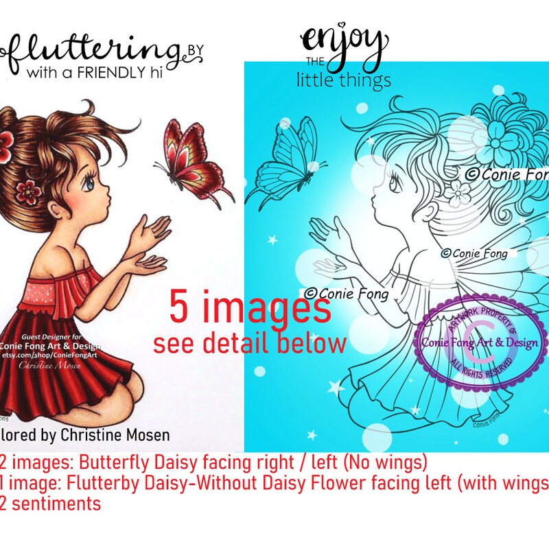 Fairy Digi Stamps - Etsy