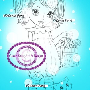 Digital Stamp Digi Stamp Digistamp 4 Images Candy Sally by - Etsy