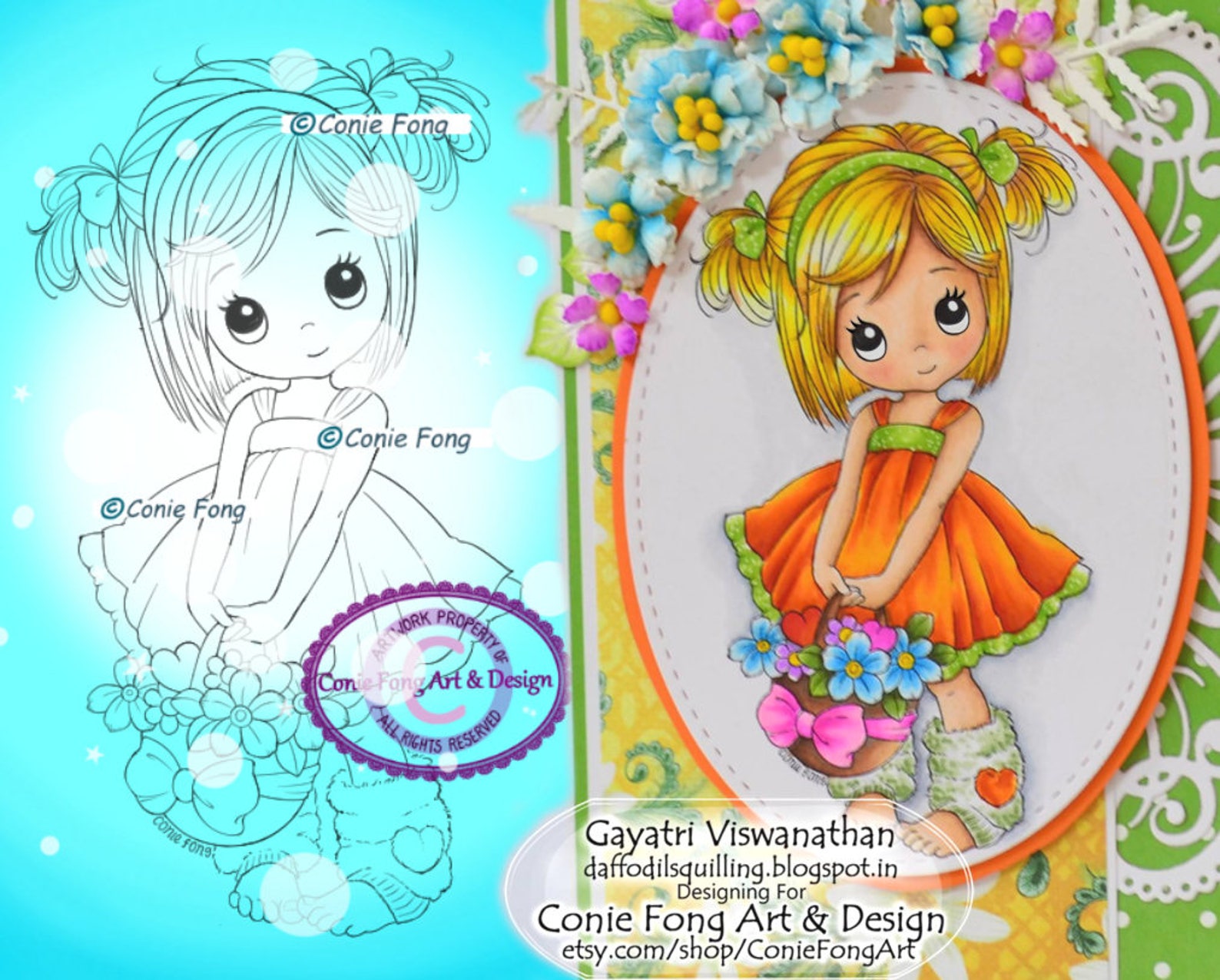 Digital Stamp Digi Stamp Digistamp Molly's Basket of - Etsy