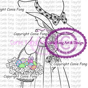 Digital Stamp, Digi Stamp, Digistamp, Easter in Spring by Conie Fong ...
