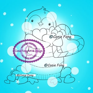Digital Stamp, Digi Stamp, Digistamp, Penguin Bundle of Love & Penguin ...