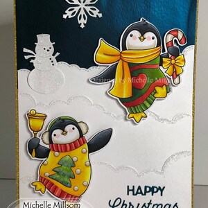 Digital Stamp, Digi Stamp, Digistamp, Candy Cane Penguin by Conie Fong ...