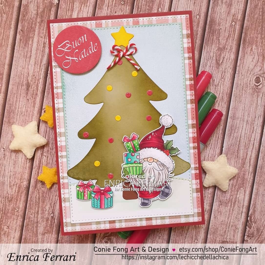 SALE Digital Stamp, Digi Stamp, Digistamp, Christmas Present Gnome and ...