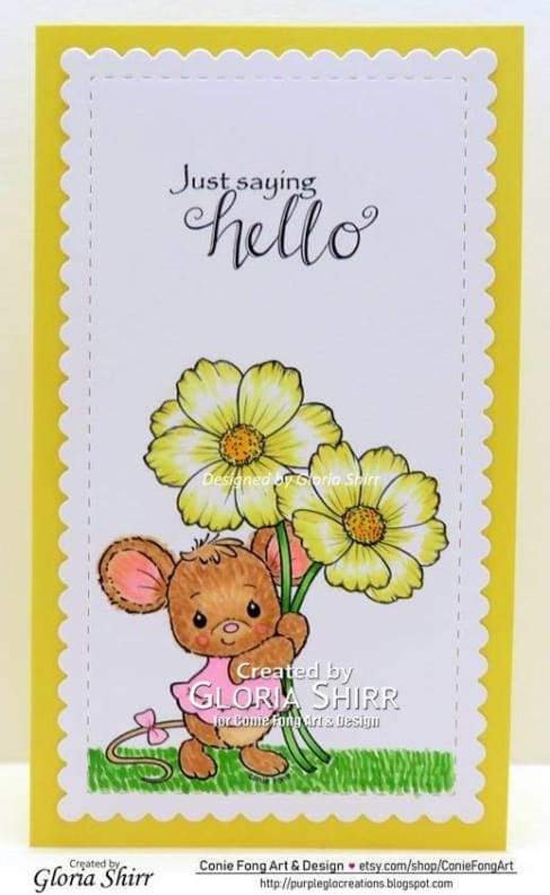 Digital Stamp Digi Stamp Digistamp Maisy and Cory Mice | Etsy